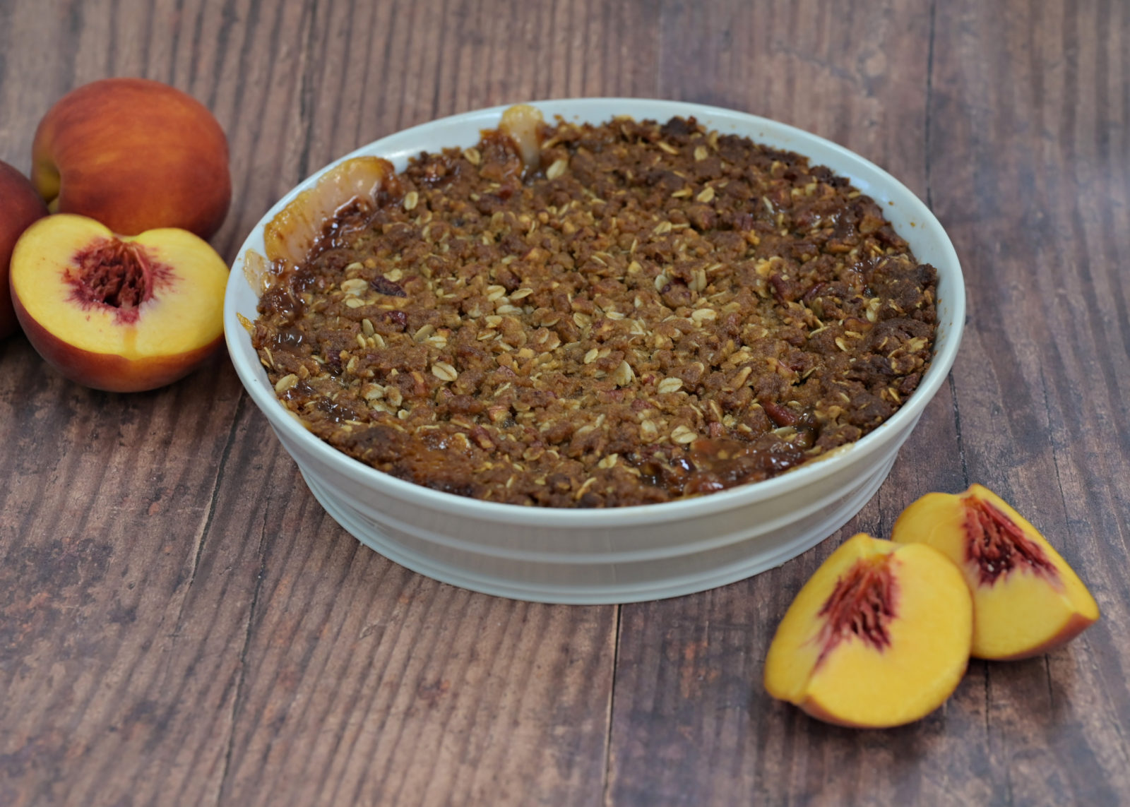 Easy Georgia Peach Crisp Recipe w Filling & Toping